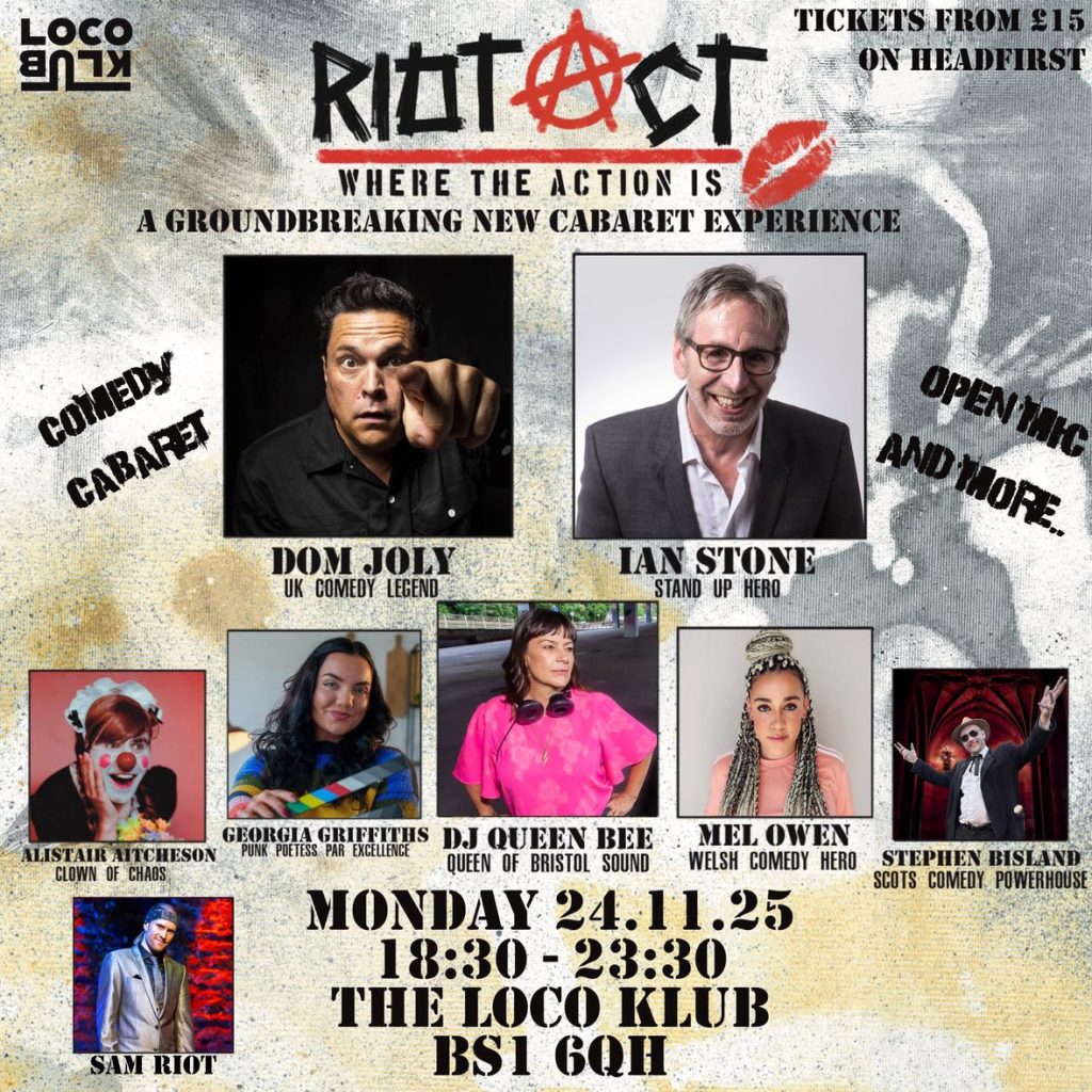 Dom Joly Headlines Riot Act Cabaret Club Night at The Loco Klub ...